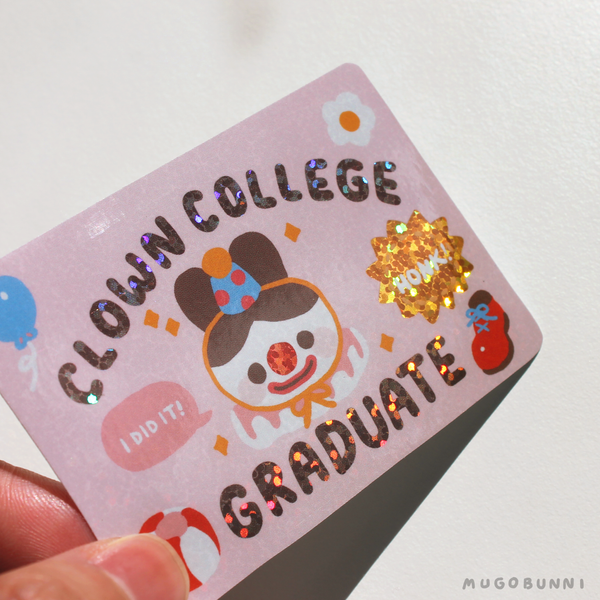 Clown College Graduate Sticker – mugobunni