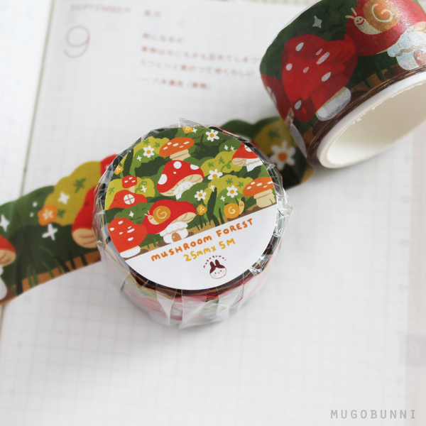 Mushroom Forest Die Cut Washi tape – mugobunni