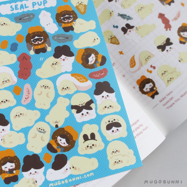 Baby Seal and Mugobunni Sticker Sheet – mugobunni