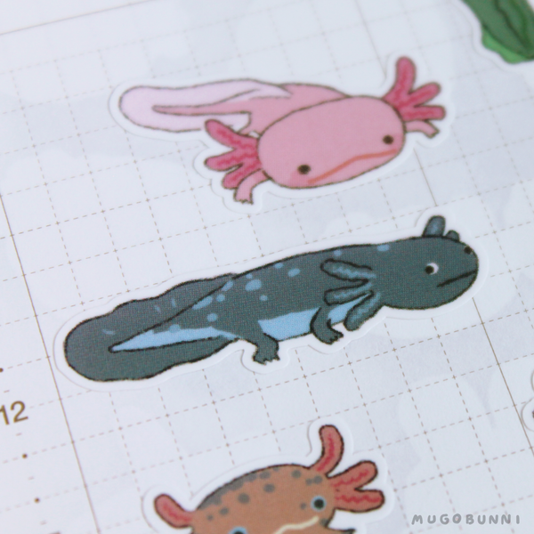 Axolotl Sticker Sheet – mugobunni