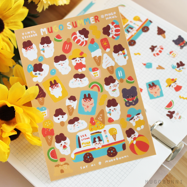 Mini Summer Mugobunni Sticker Sheet – mugobunni