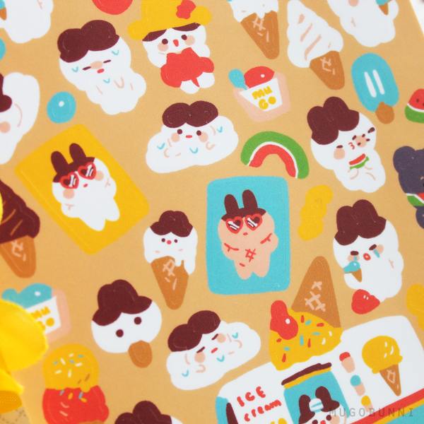 Mini Summer Mugobunni Sticker Sheet – mugobunni
